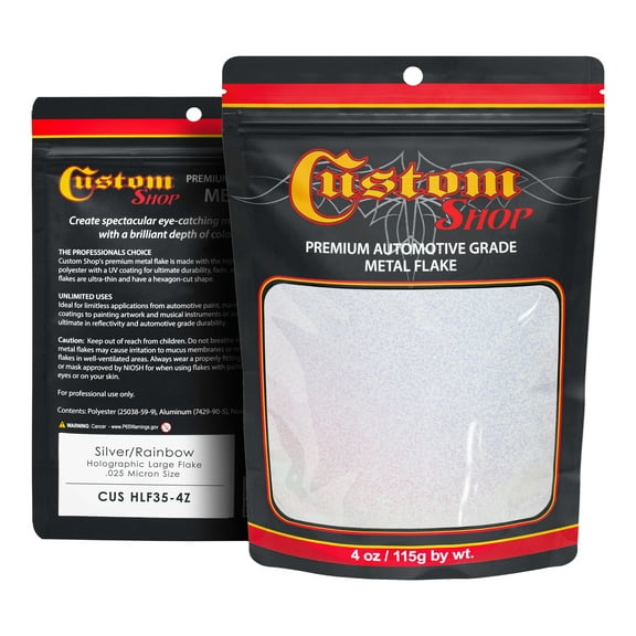 Custom Shop - Chrome Silver - 1-pound of Micro Metal Flake .004" 100 ...
