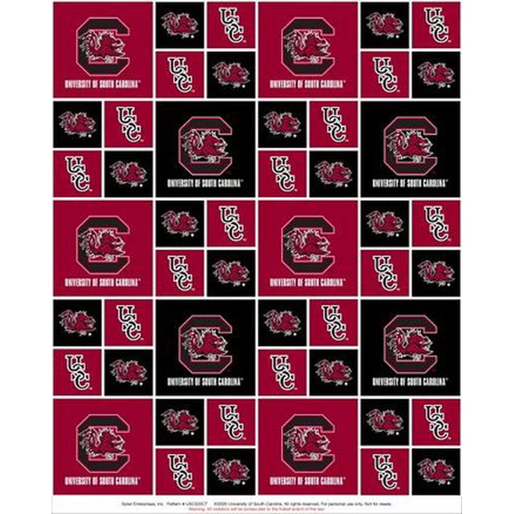 University of South Carolina Fabric Fine Cotton Classic Geometric ...