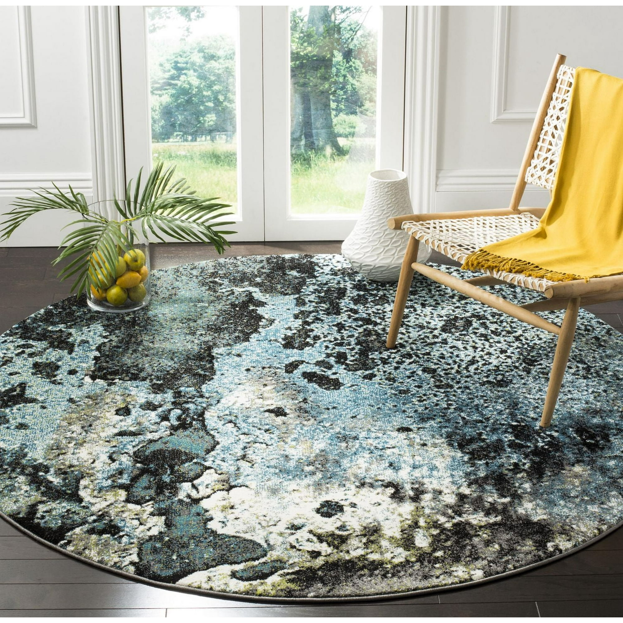 Safavieh Glacier Malanie Abstract Area Rug 8 X 8 Round