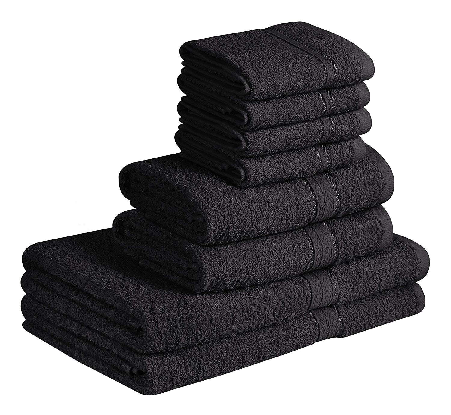 Beauty Threadz 100 Cotton 8 Piece Towel Set Black 2 Bath Towels 2 beauty-threadz-100-cotton-8-piece-towel-set-black-2-bath-towels-2