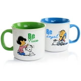 Peanuts Gentle Reminders Stoneware 4 Piece 21oz Mug Set in Assorted ...