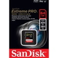 High Speed SanDisk Extreme PRO 64GB SDXC, Class 3/UHS-II (U3), V90 ...