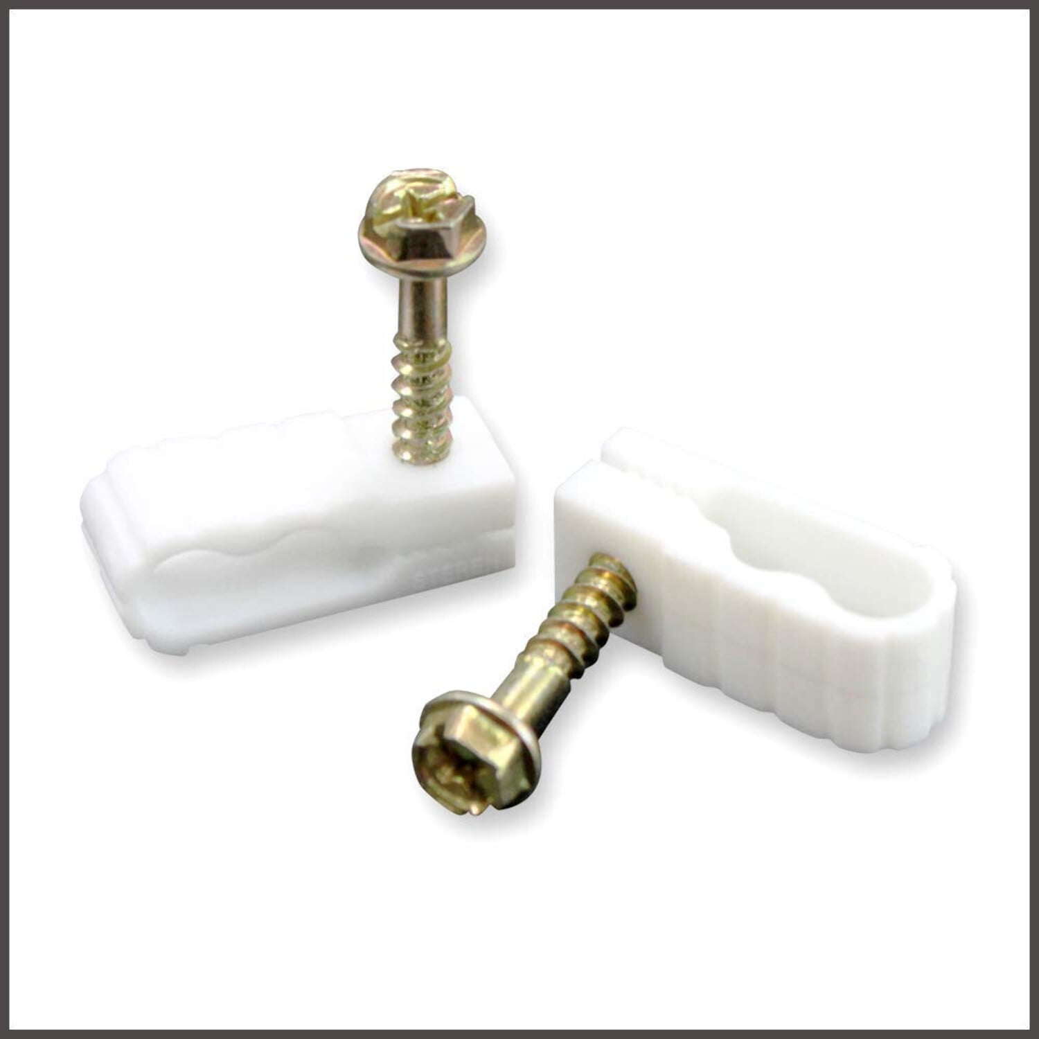 Steren Dual Grip-Clip - White 100 per bag - Walmart.com