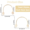 4Pcs 2 Style Alloy Bag Handles with Iron Findings for Bag Replacement ...