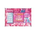 Happy Birthday Sun Shade Sail 8'X10' Pink Gradient Balloons Cartoon ...