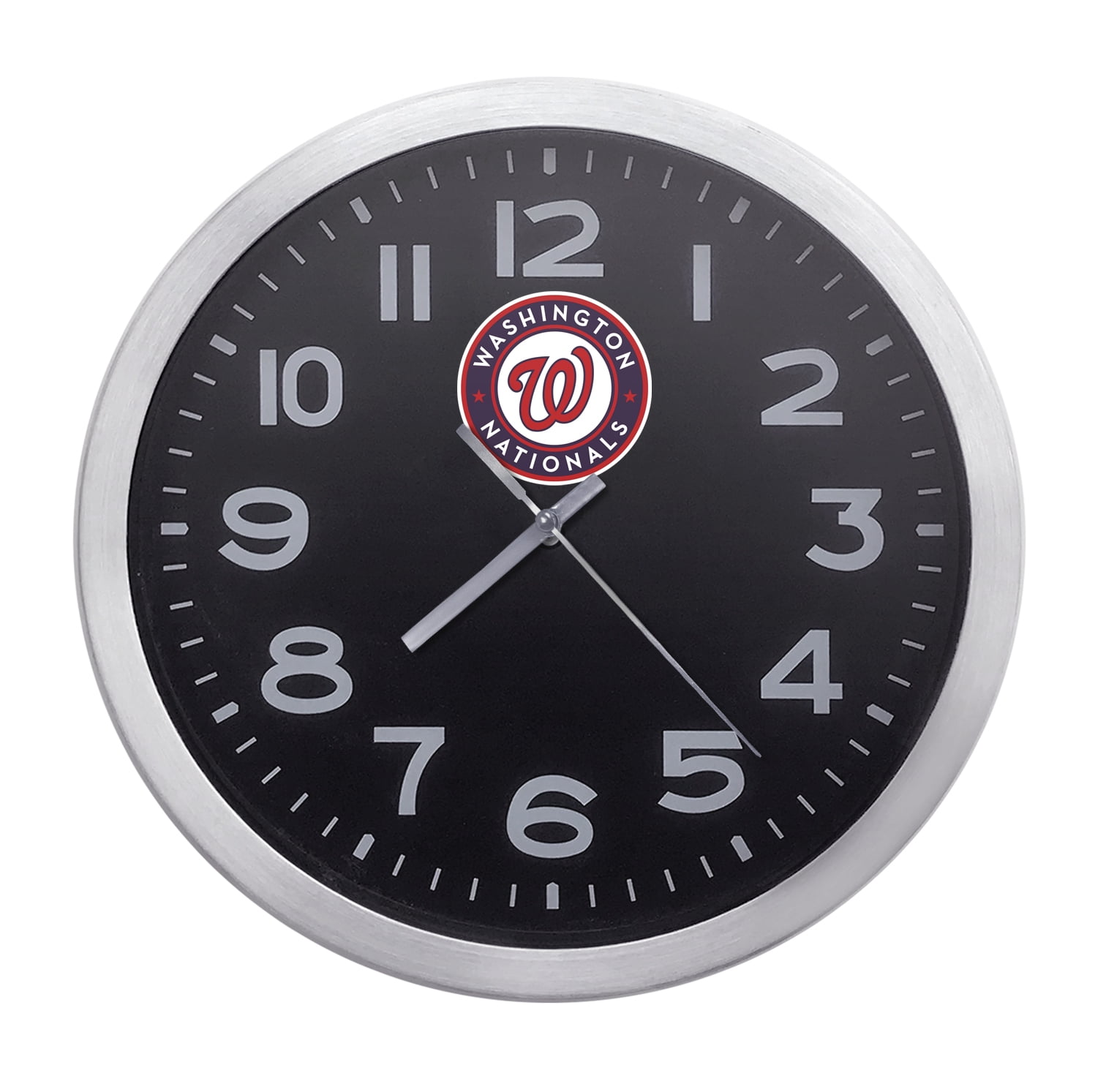 Wall Clock Home Decor or for a Patio/RV/Game Room 10" Round Silver Edge ...