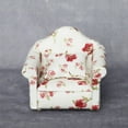 ZPAQI Realistic Mini Sofa Rural Floral Furniture Lounge Dollhouse Accs ...