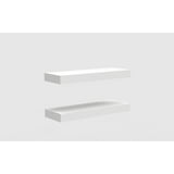 Mainstays White 16.5" Wood Floating Shelves, Set of 2 - Walmart.com