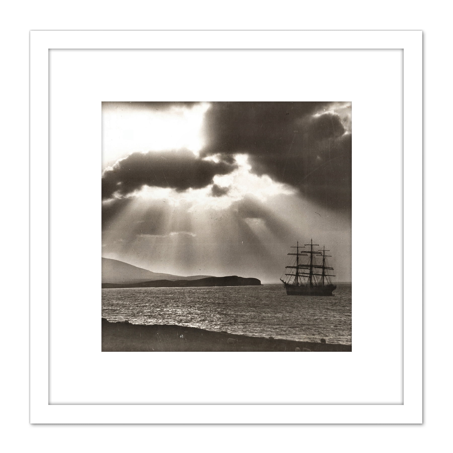 Rattar Wind Bound Lerwick Clipper Ship Maella Photo 8X8 Inch Square ...