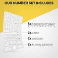3 Inch REFLECTIVE Mailbox Numbers for Outside - 5 Complete Sets 0-9 ...