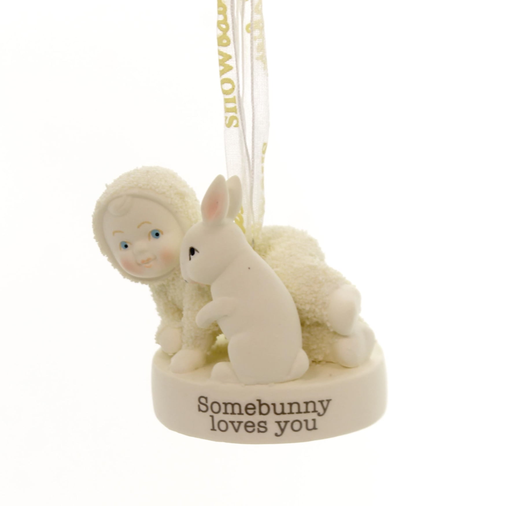 Dept 56 Snowbabies SOMEBUNNY LOVES YOU Christmas Rabbit Ornament ...