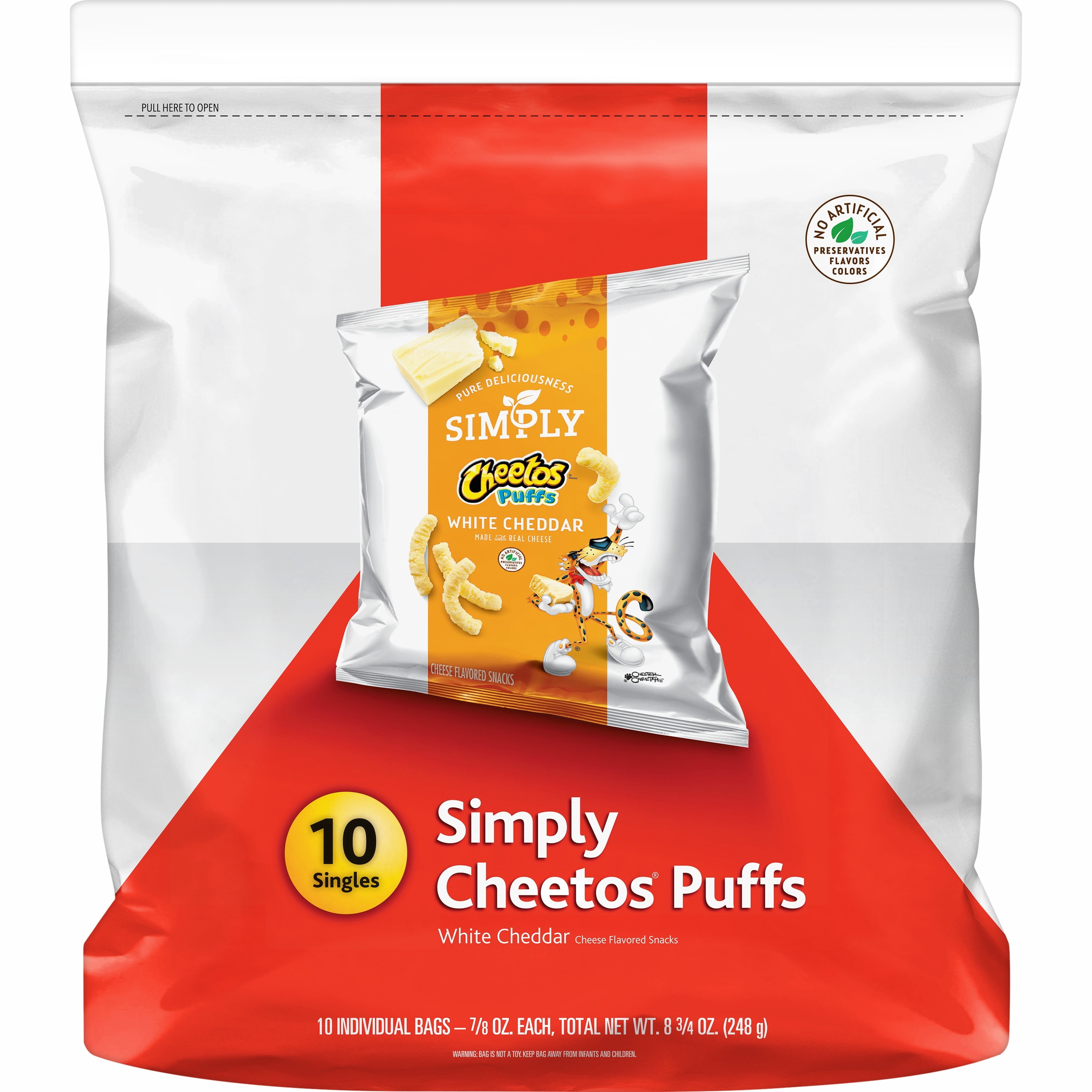 Simply Cheetos Puffs White Cheddar Cheese Flavored Snacks, 0.875 oz ...