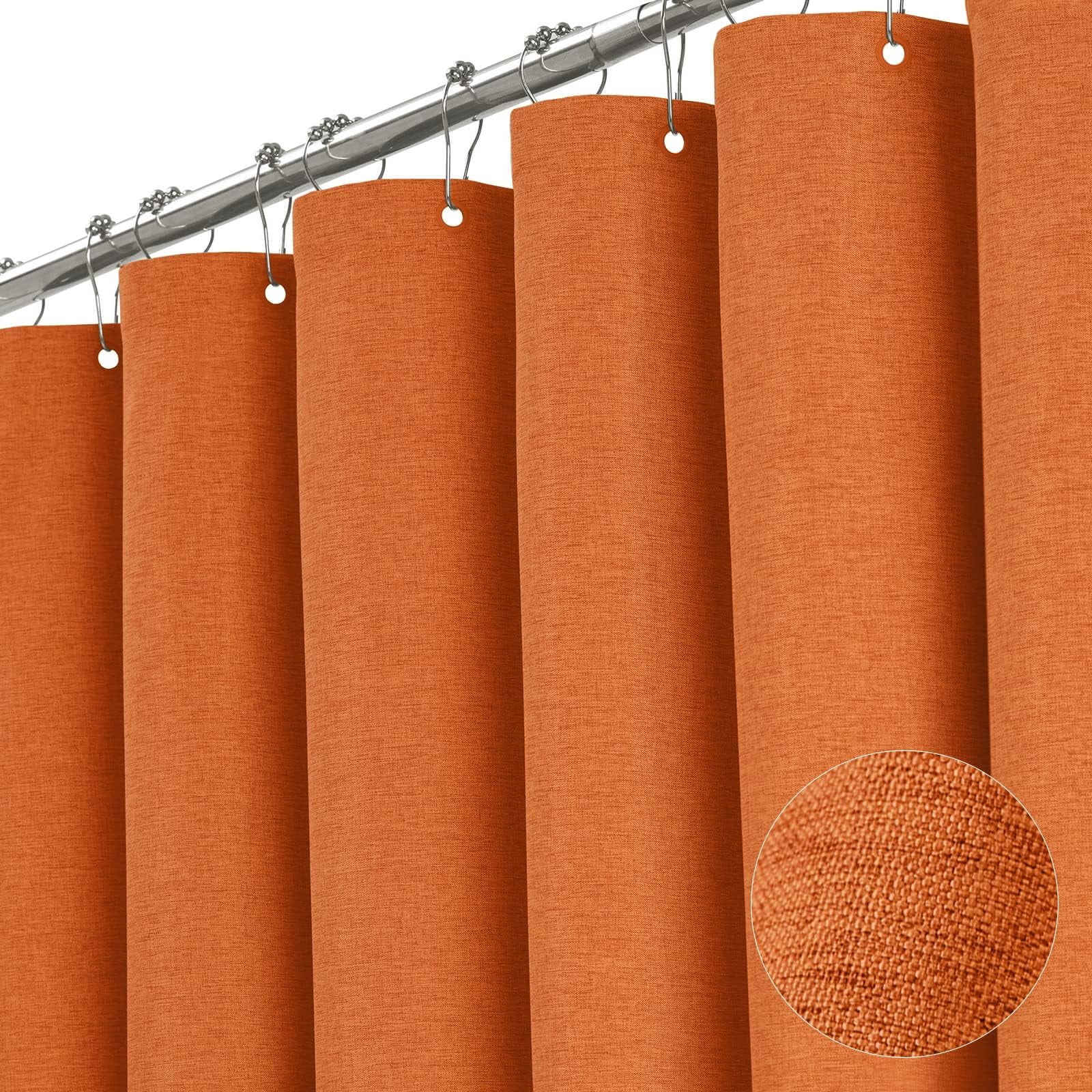 Cortina de ducha BTTN Stall de tela de 152 x 182 cm con 10 ganchos ...