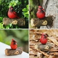 Yanxinjia Cardinal Figurine Red Christmas Sitting on a Tree Branch ...