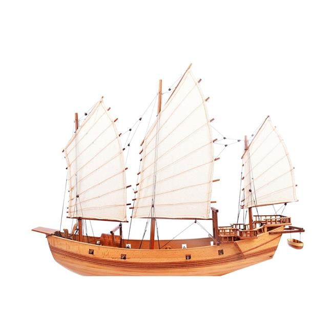 27 in. Chinese Junk Model Ship, Natural - Walmart.com