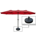 Abble 15X9 ft. Rectangular Market Umbrella Red - Walmart.com