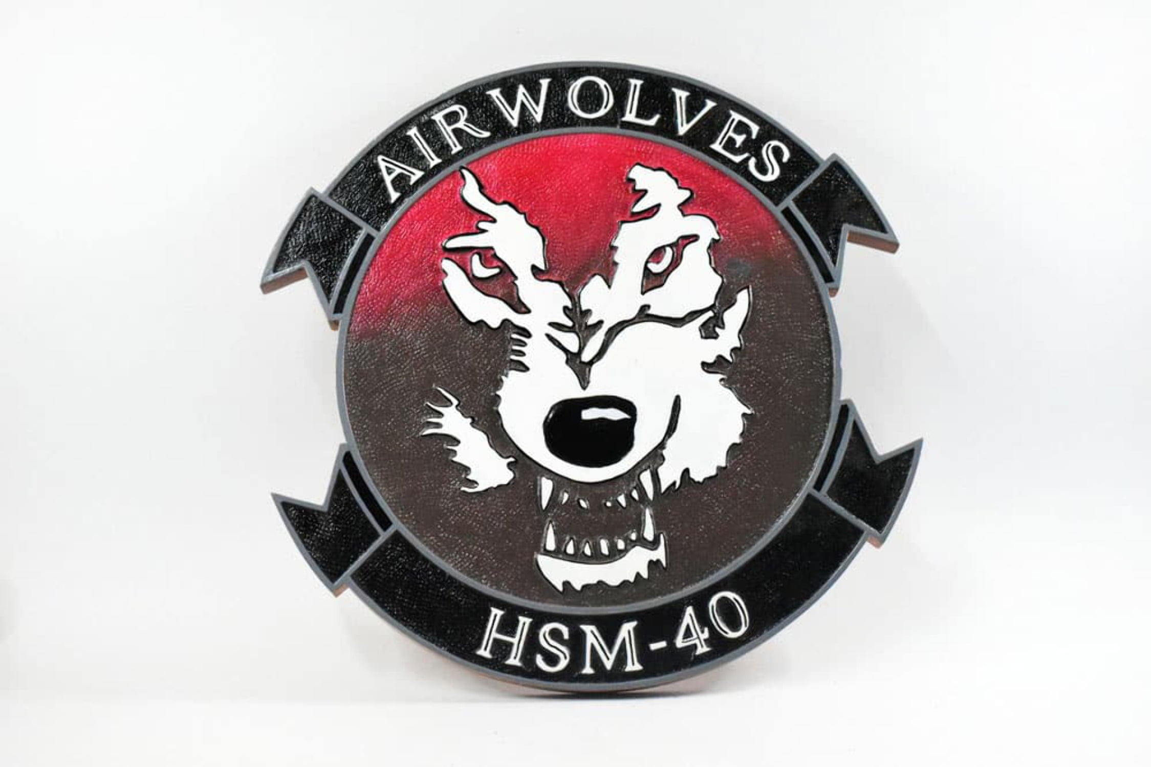 HSM-40 Air Wolves Plaque, 14, Mahogany, Navy - Walmart.com