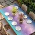 Blue Purple Fitted Rectangle Tablecloth 24" x 36" Pink Teal Gradient ...