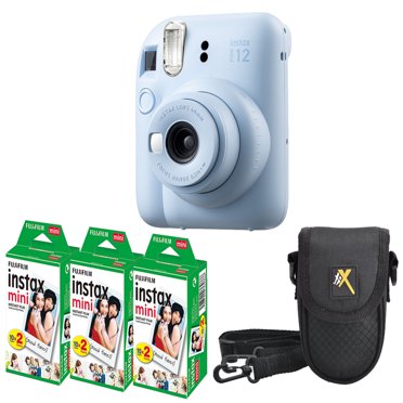 Fujifilm INSTAX Mini 7+ Instant Camera, Light Blue, Blister Bundle with ...