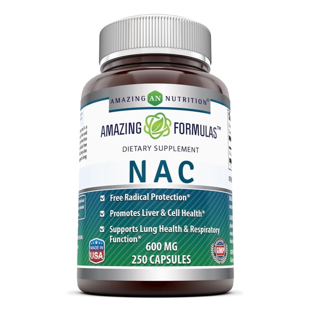 Amazing Formulas NAC 600 Mg 250 Capsules - Walmart.com - Walmart.com