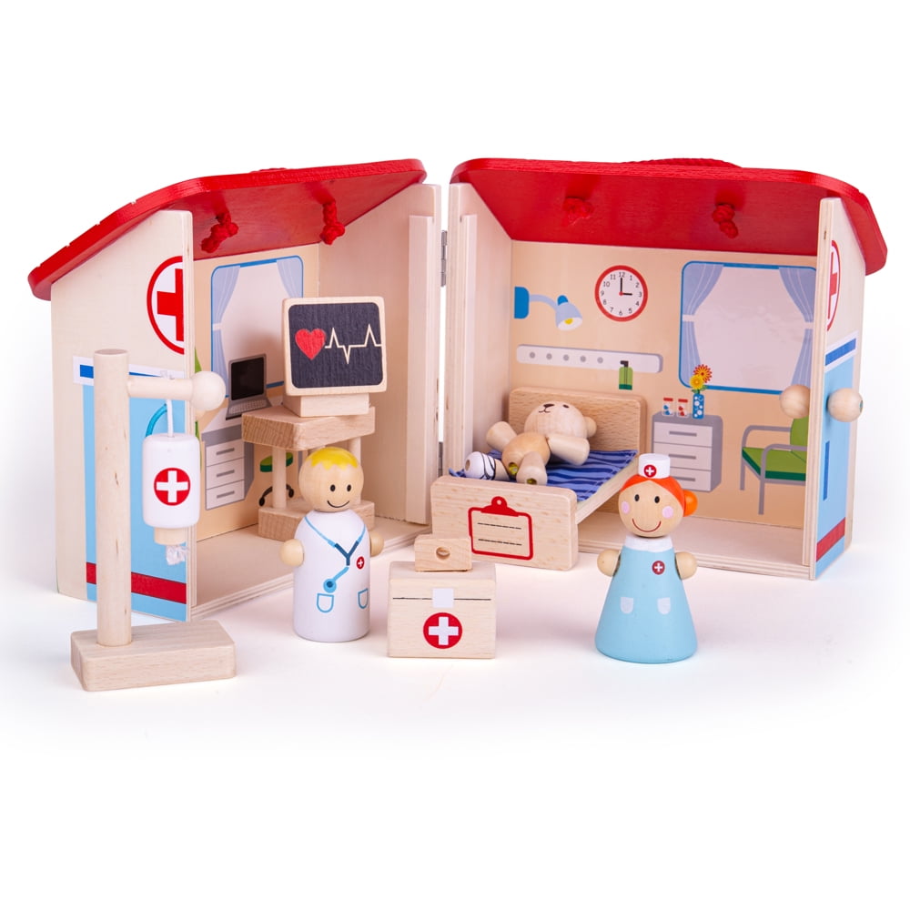 Bigjigs Toys - Mini Hospital Playset - Walmart.com
