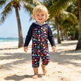 Boys Bathing Suit Boys One Piece Hooded Swimwear Cartoon Print Hooded ...