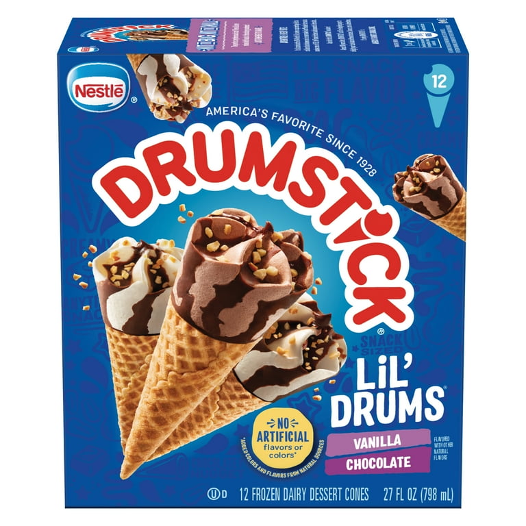 Drumstick Mini Drums Vanilla Sundae Cones Frozen Dessert,20, 41% OFF