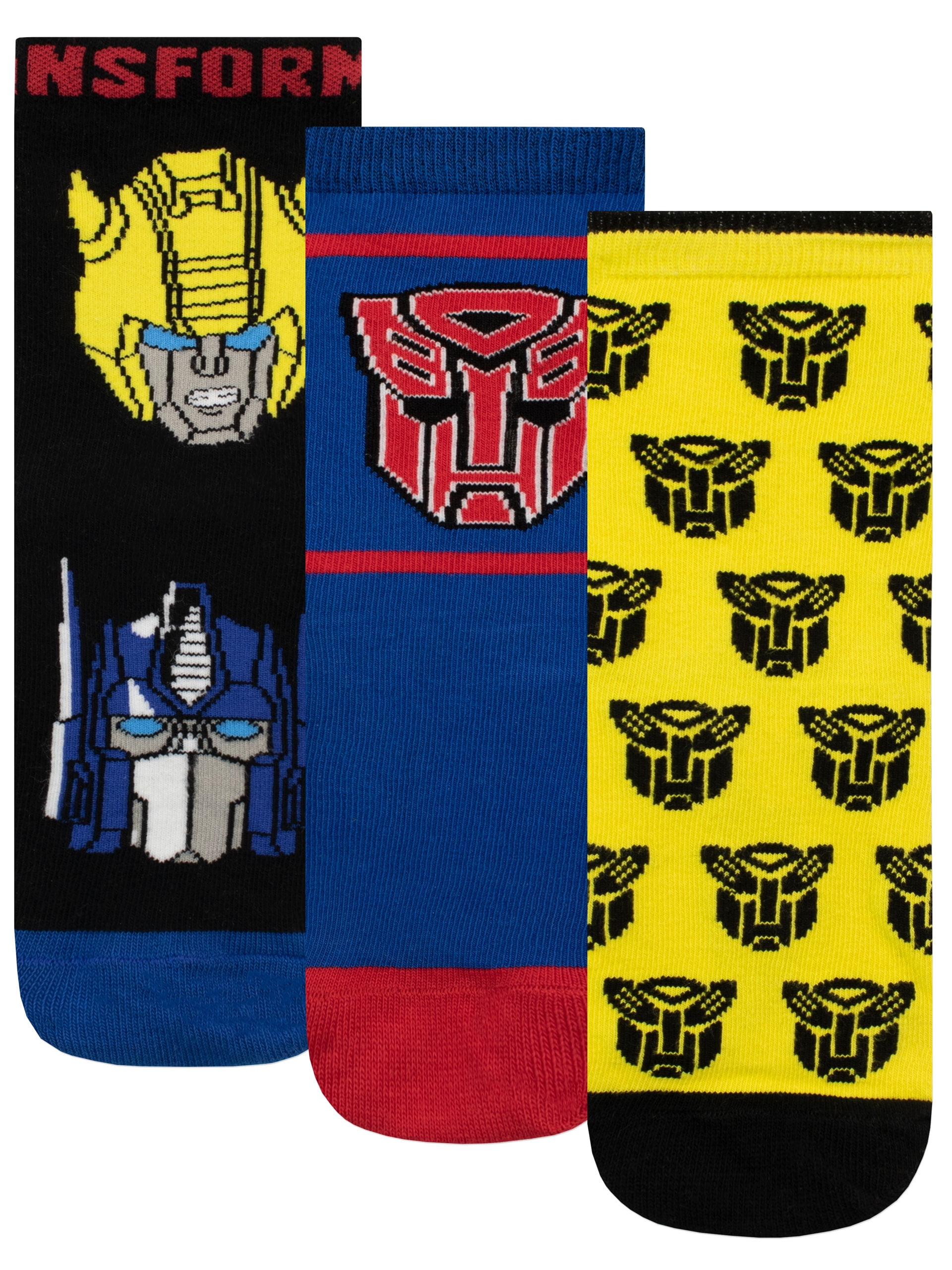 Licensed DreamWorks Boys Transformers Socks 3 Pack, Kids Character ...
