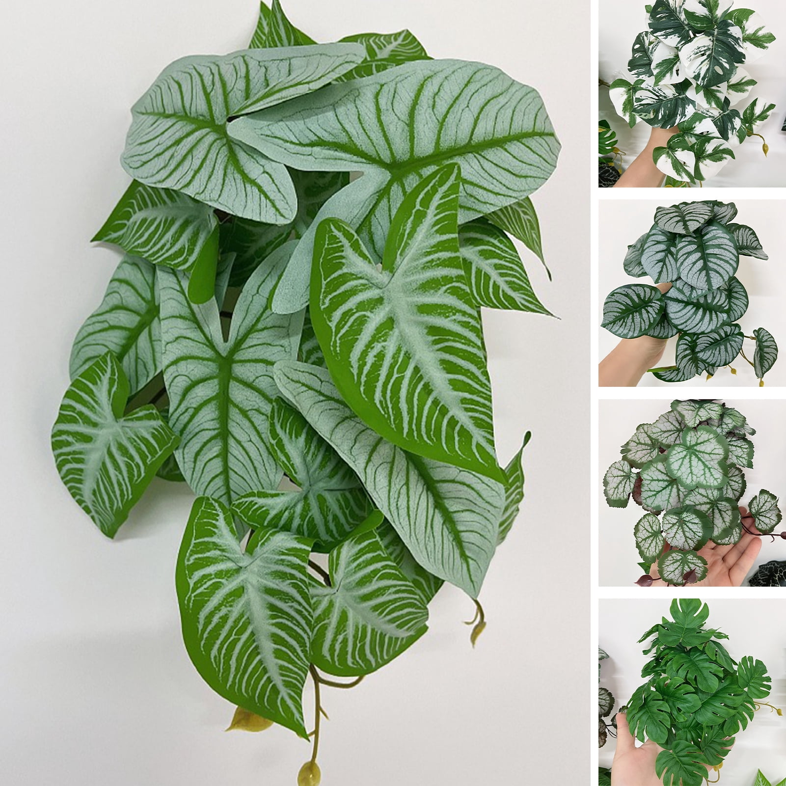 opvise Simulated Realistic Full of Vitality No Watering Decorate Rattan ...