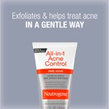 Neutrogena All-In-1 Acne Control Daily Facial Acne Scrub, 4.2 fl. oz ...