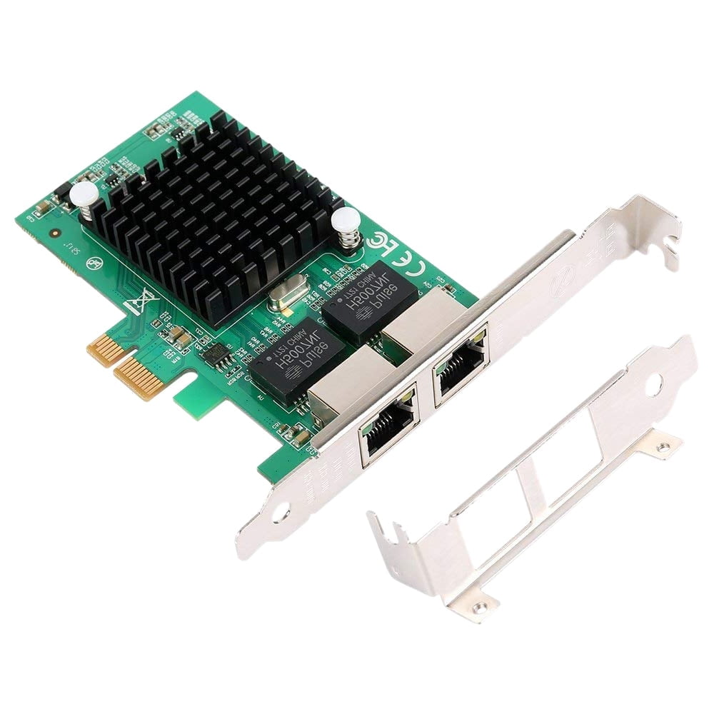 Tarjeta controladora de red PCI-E Gigabit Ethernet de 10/100/1000 Mbps, RJ45 x2, tarjeta de ...