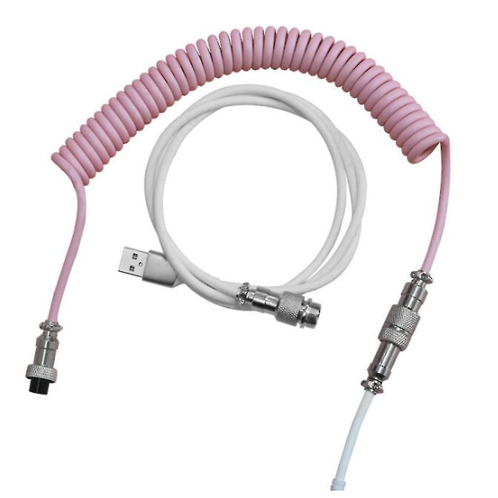 Mechanical Keyboard Coiled Cable Wire Type C to USB Cable Pilot Coiling ...