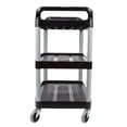 SOGA 3-Tier Food Trolley Waste Cart – Large Black Stainless Steel ...