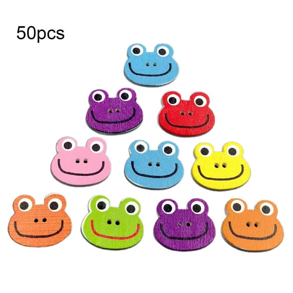 Farfi 50Pcs Sewing Buttons Bright Color Convenient Installation Easy ...