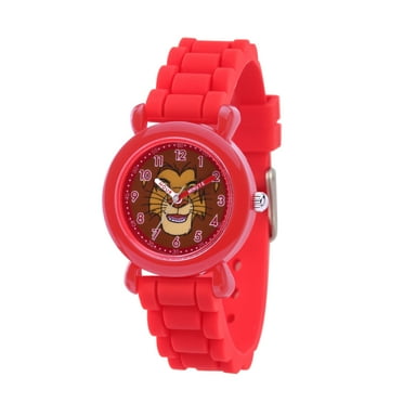 Disney Lion Guard Kion Boys' Black Plastic Time Teacher Watch, Red Hook ...