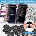 36Pcs Discbound Expansion Discs, (2",1-3/8",1") Black Plastic Book ...