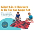 Etna Outdoor Giant 3-in-1 Checkers & Tic Tac Toe Game Set with Yard ...