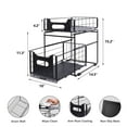2 Pack Metal Under Sink Organizers with Sliding Drawers for Cabinet ...