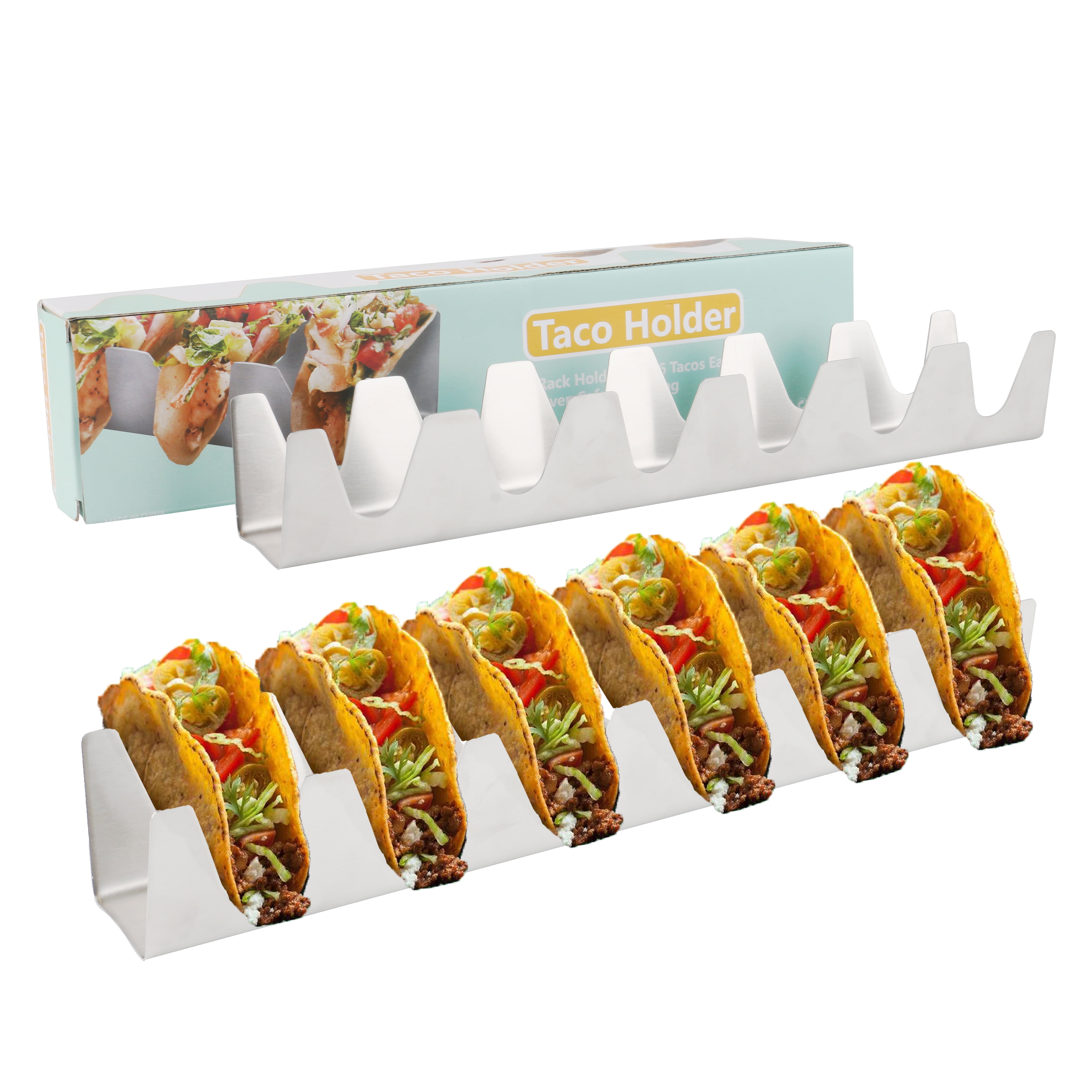 Taco Holder Stands Stainless Steel Taco Truck Tray Style Rack Plates ...