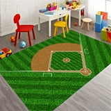 Baseball Rug for Bedroom 3'x5' Non Slip Sports Rug for Bedroom Living ...