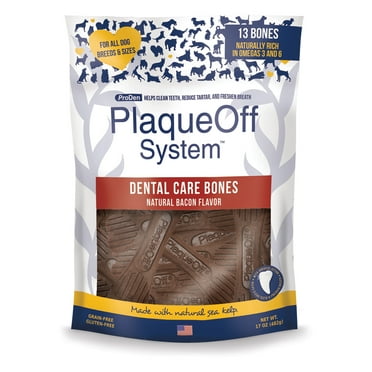 ProDen PlaqueOff Mini Dental Bones, Vegetable & Blueberry Flavor, Oral ...