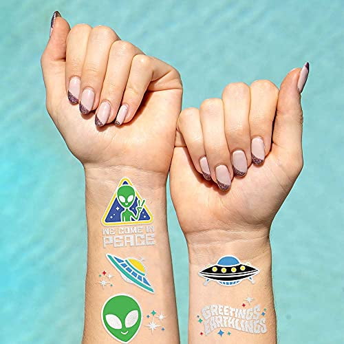 Cute Alien Finger Tattoo