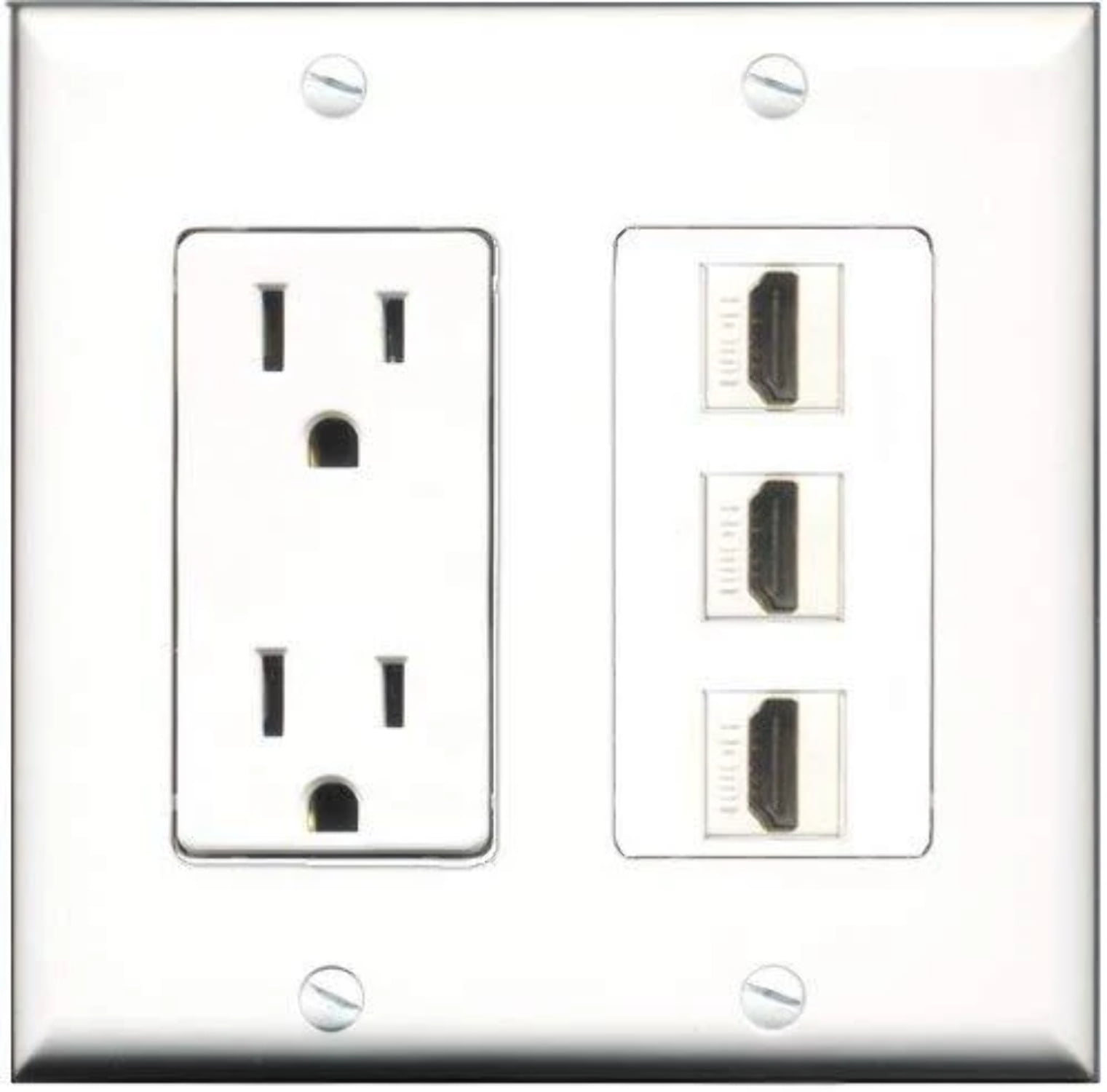 Ultra Spec Cables Power Outlets and 1 Gang Plates - Top Items 2 Outlet+ ...