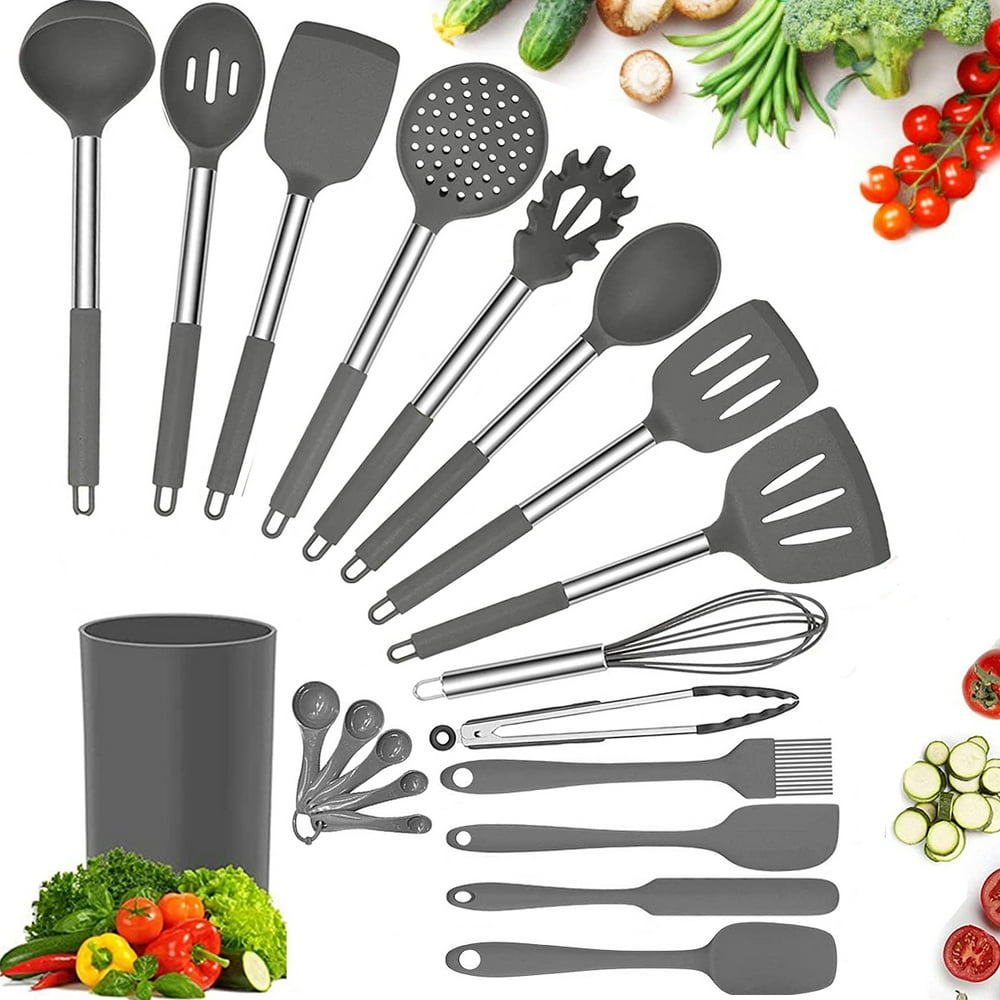 20 Pcs Silicone Cooking Utensil Set, Kitchen Utensils Cooking Utensils ...
