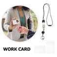 GETAJGHSD 1Set Transparent Id Card Holder with Lanyard for Secure Badge ...
