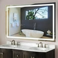 Bathroom Mirror 60"x 40" Anti-Fog Dimmable Led Lighted Wall Mirror with ...