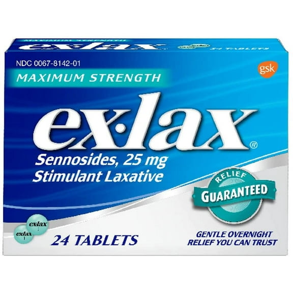 Ex-Lax Ex Lax Regular Strength Chocolate Laxative, 24 CT (Pack of 12 ...