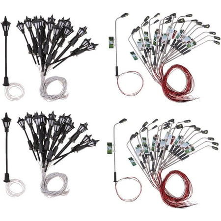 Pack of 80 Model Railway Train Layout Street Lights HO Scale 1:100 LEDs ...