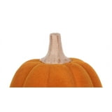 Way To Celebrate Harvest Orange Flocked Pumpkins Set of 2 Elegant Fall ...