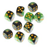 Set of 1 Sided Dices Set Party Toys 12mm Opaque D6 for Role Playing RPG ...